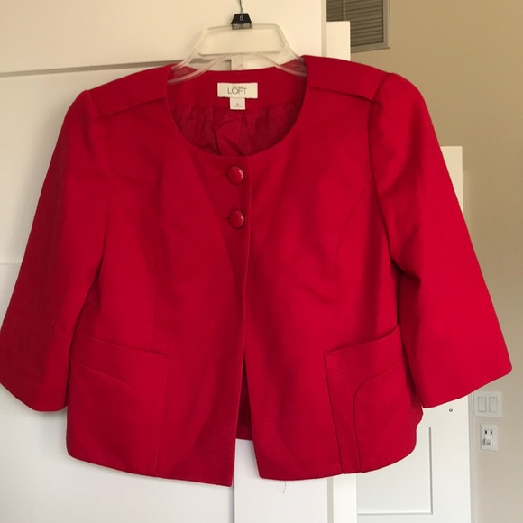 LOFT | Jackets & Coats | Red Petticoat | Poshmark